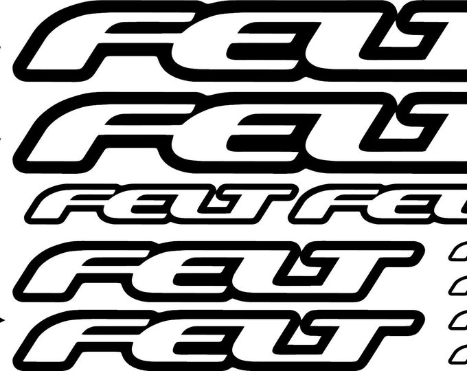 Custom Made Felt Style Bike Frame Decals Stickers. Made From High ...