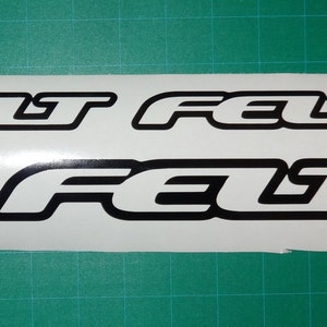 Custom Made Felt Style Bike Frame Decals Stickers. Made From High ...