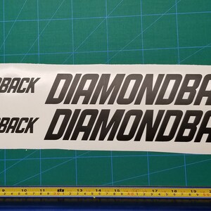 Custom Made Diamondback Style Bike Frame Decals Stickers. Made From ...