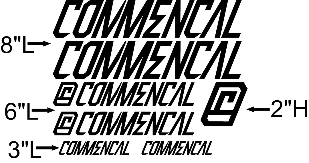Custom Made Commencal Style Bike Frame Decals Stickers. Made From High ...