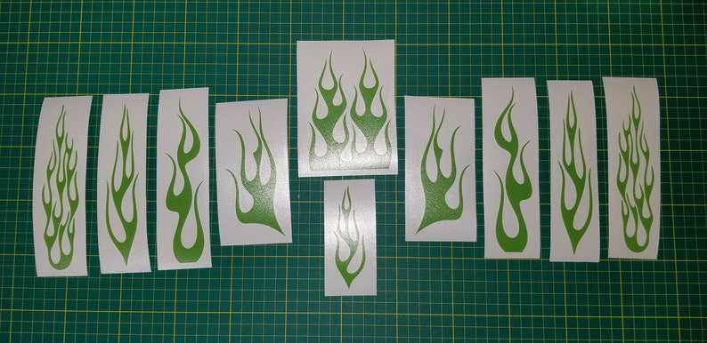 Custom Flames Set Decals Stickers. Made From High Quality Vinyl. Lots ...