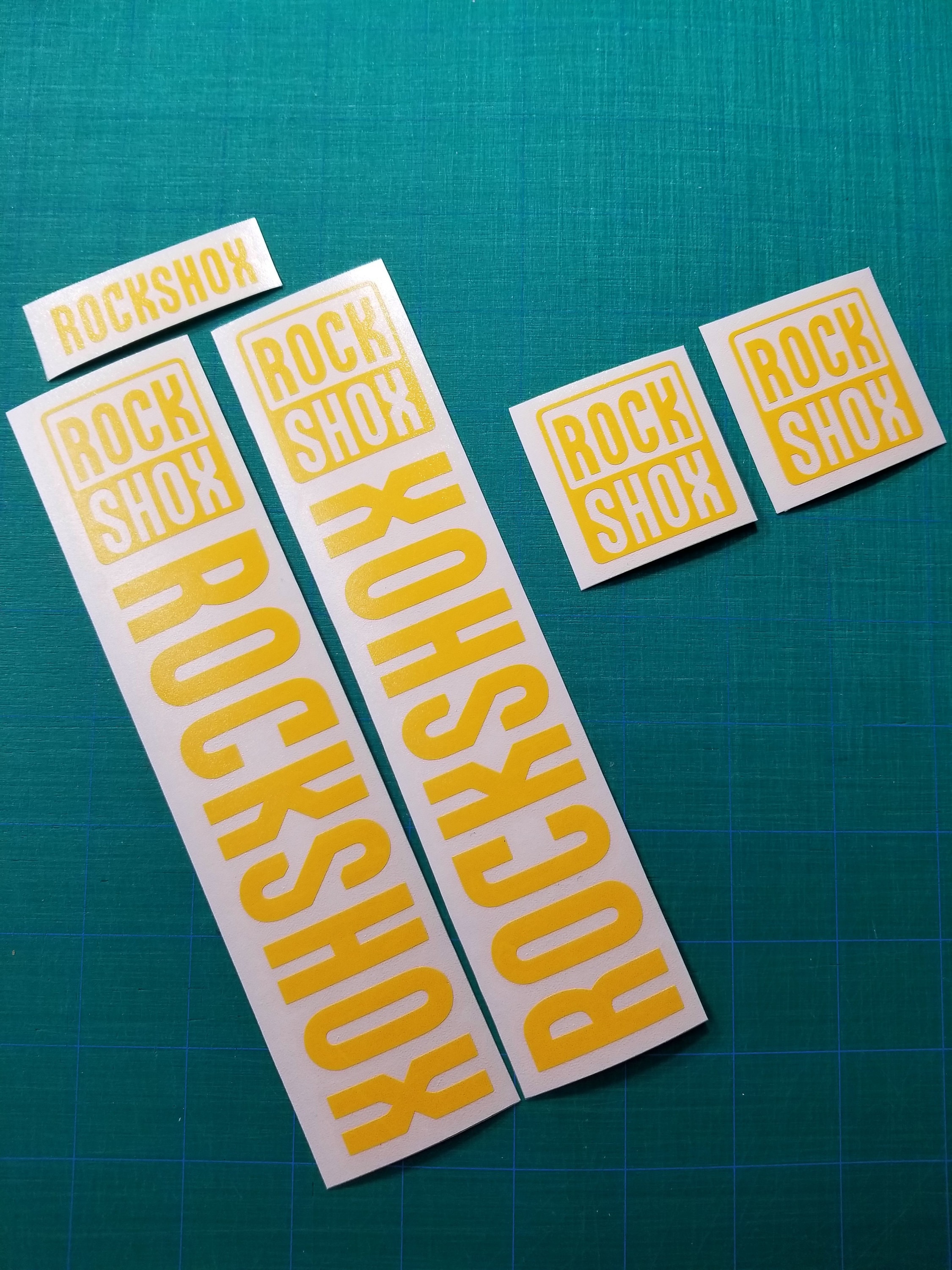 Custom Made Rockshox Fork and Shock Decals Stickers. Die-cut From High ...
