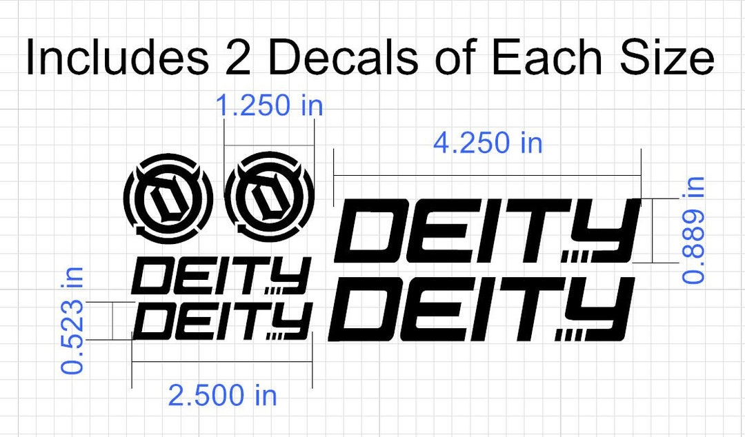 Deity Logo Decals Stickers. Frame Fork Shock Wheels Helmet. Lots of ...
