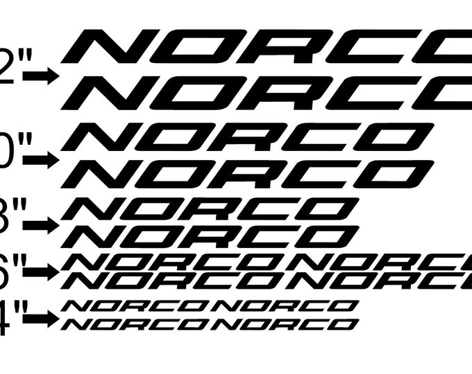 Custom Made Norco Style Bike Frame Decals Stickers. Made From High ...