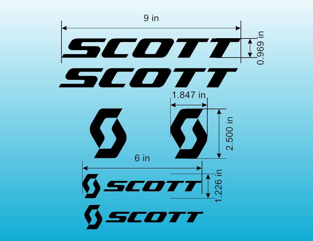 Custom Made Scott Style Bike Frame Decals Stickers. Made From High ...
