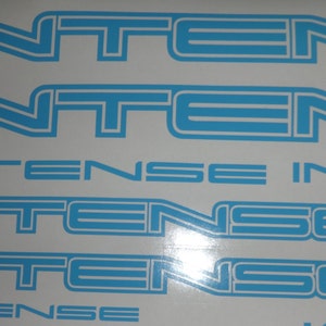 Custom Made Intense Style Bike Frame Decals Stickers. Made From High ...
