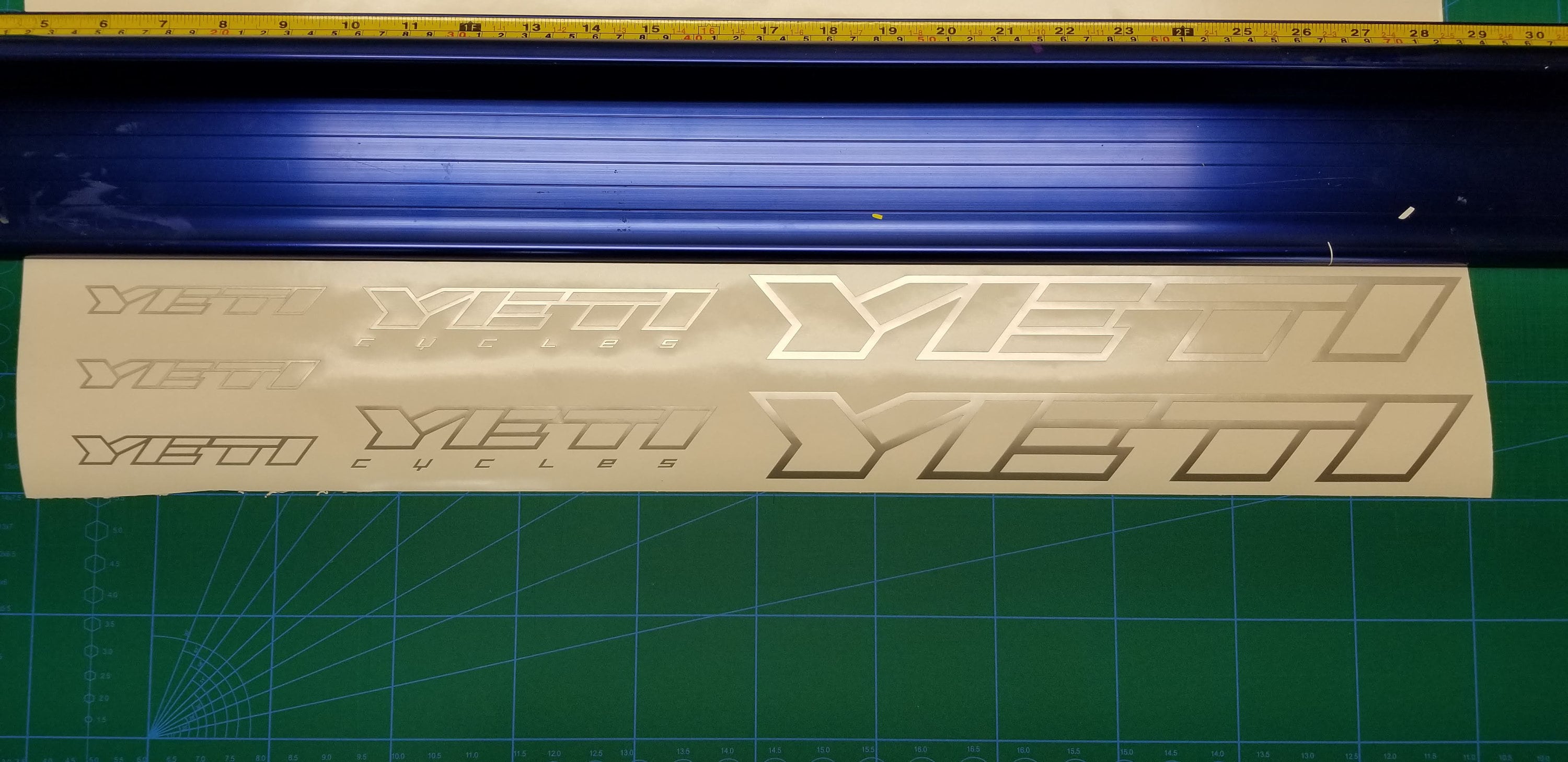 Custom Made Yeti Style Bike Frame Decals Stickers. Made From | Etsy