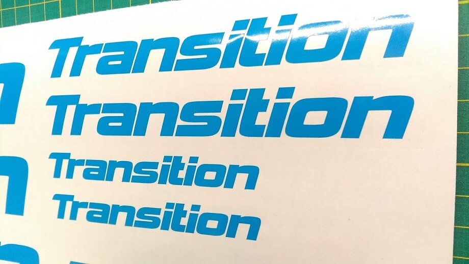 Custom Transition Bikes Frame Decals Stickers. Made From High - Etsy