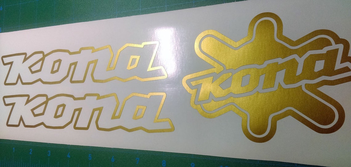 Custom Made Kona Style Bike Frame Decals Stickers. Made From High ...