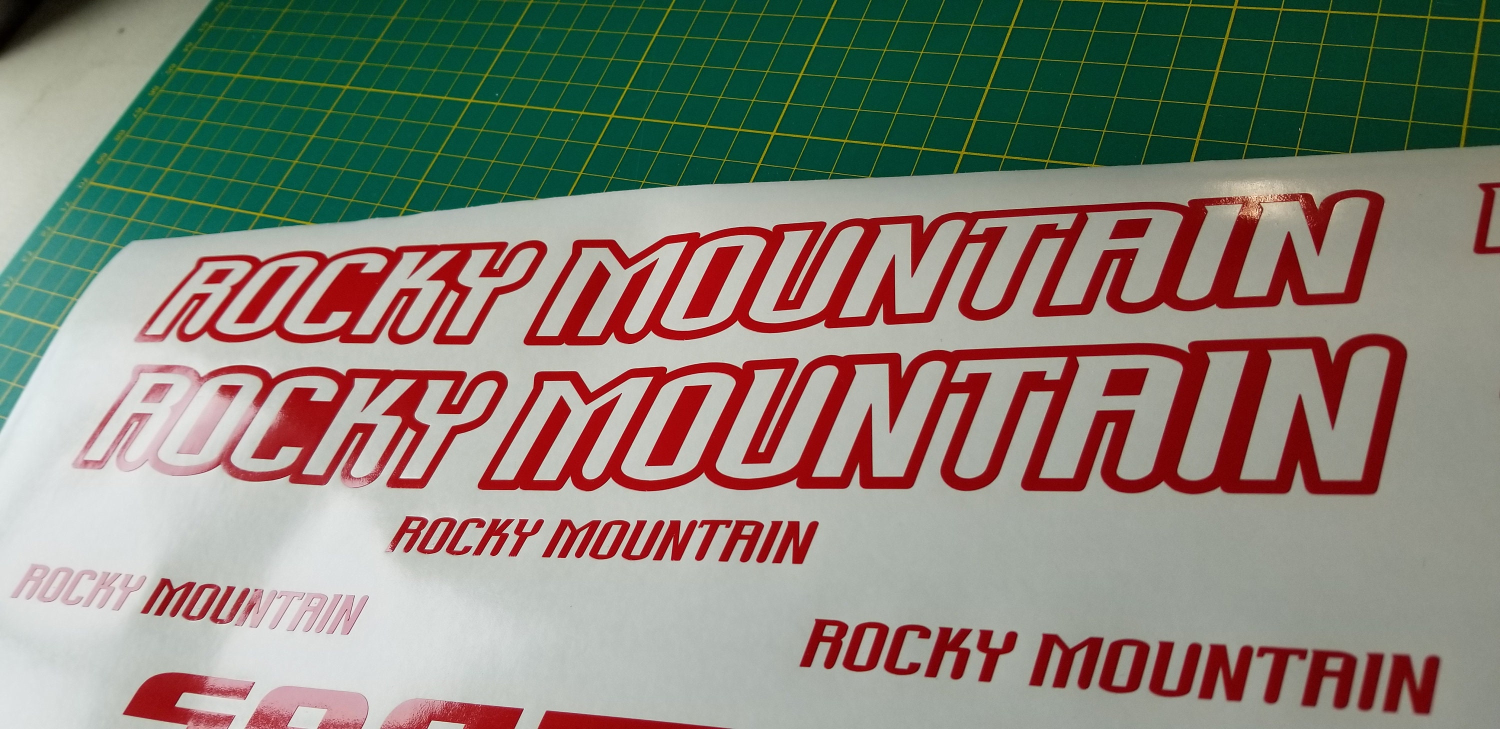 Custom Made Rocky Mountain Style Bike Frame Decals Stickers. | Etsy