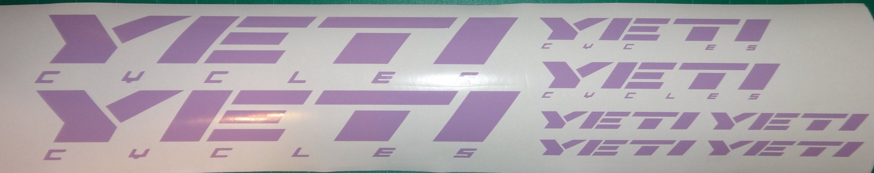 Custom Made Yeti Style Bike Frame Decals Stickers. Made From - Etsy