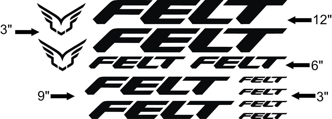 Custom Felt Bikes Frame Decals Stickers. Made From High Quality Vinyl ...