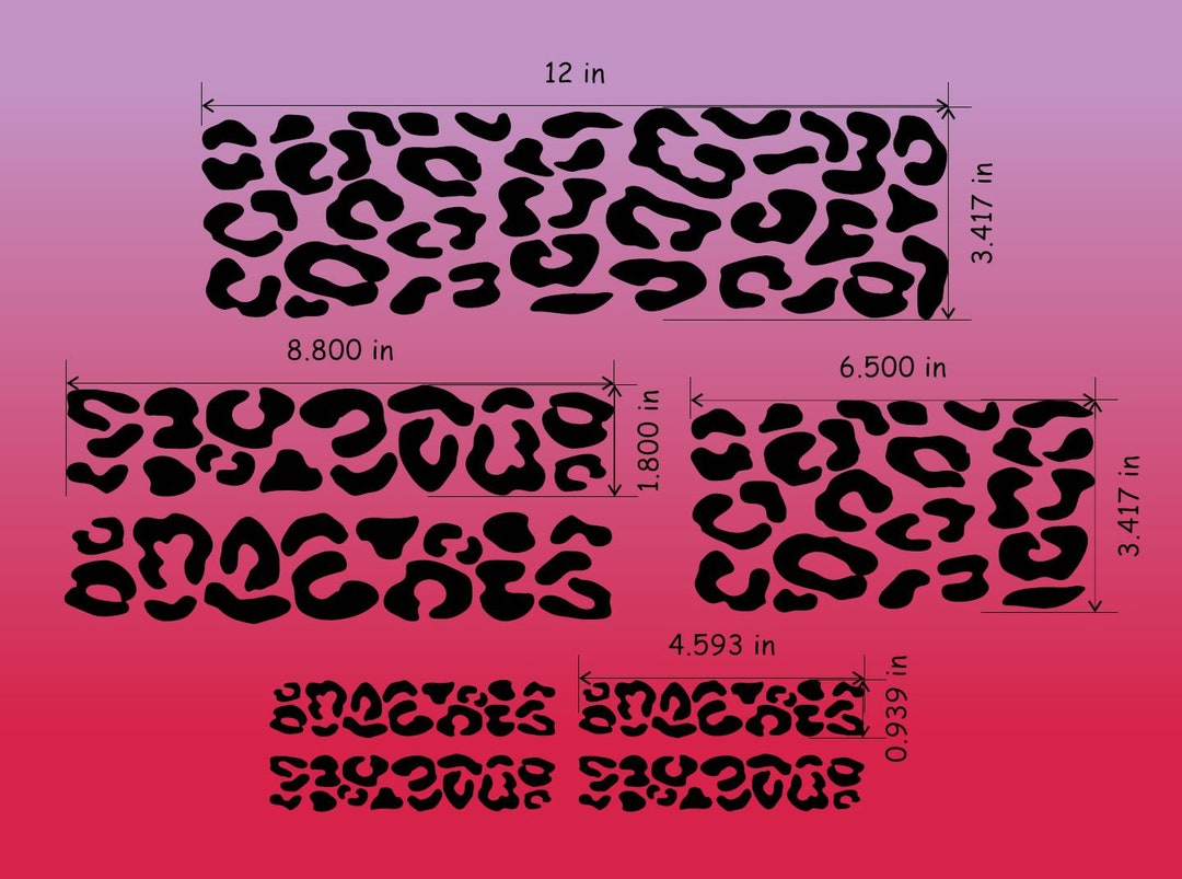 Leopard Print Bike Frame Accent Kit Decals Stickers. for Mountain, Road ...