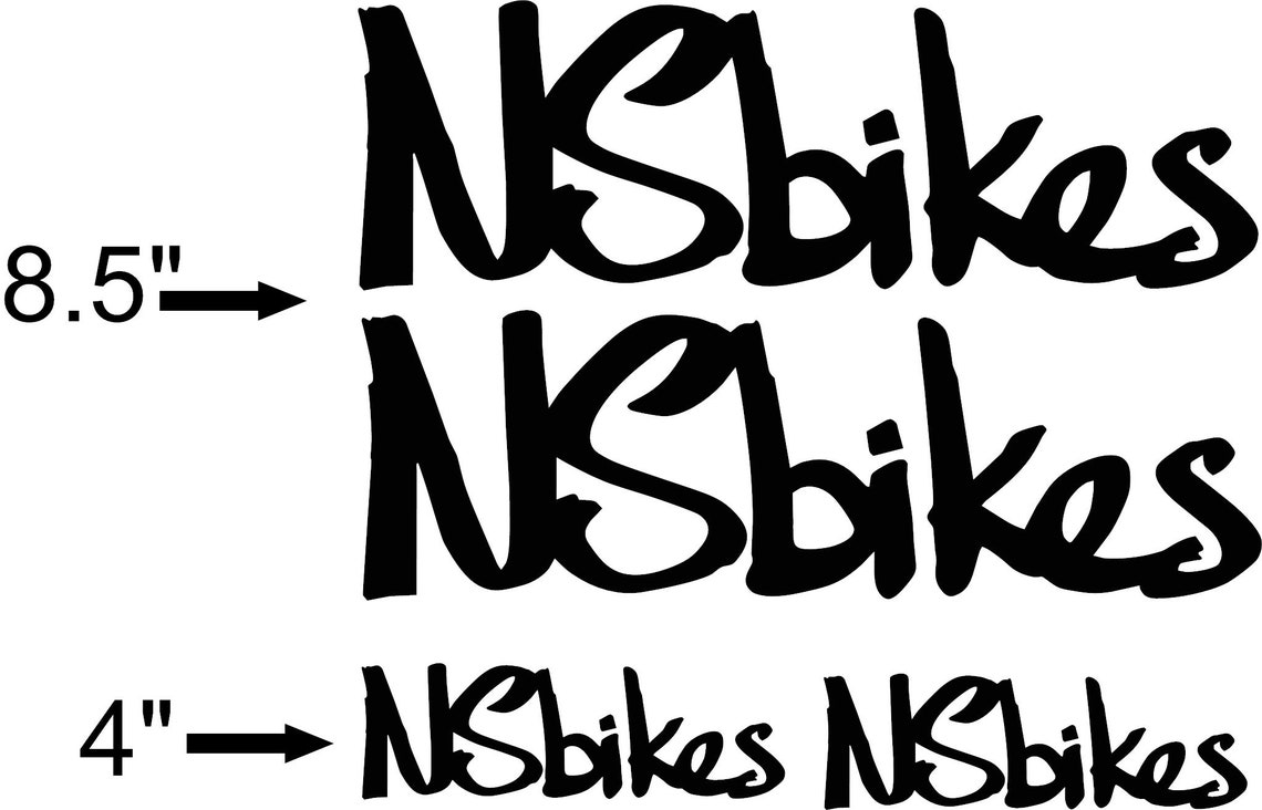 Custom Made NS Bikes Style Bike Frame Decals Stickers. Made - Etsy