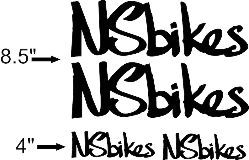 Custom Made NS Bikes Style Bike Frame Decals Stickers. Made - Etsy