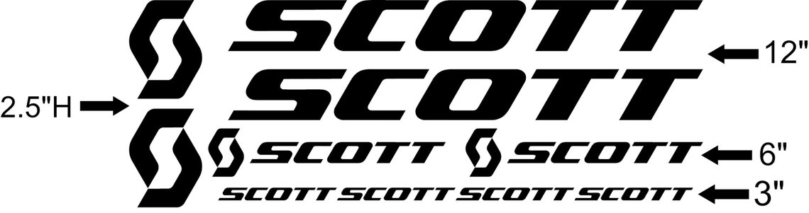 Custom Made Scott Style Bike Frame Decals Stickers. Made From | Etsy