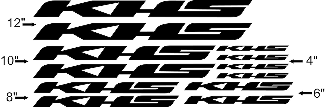 Custom Made KHS Style Bike Frame Decals Stickers. Made From High ...
