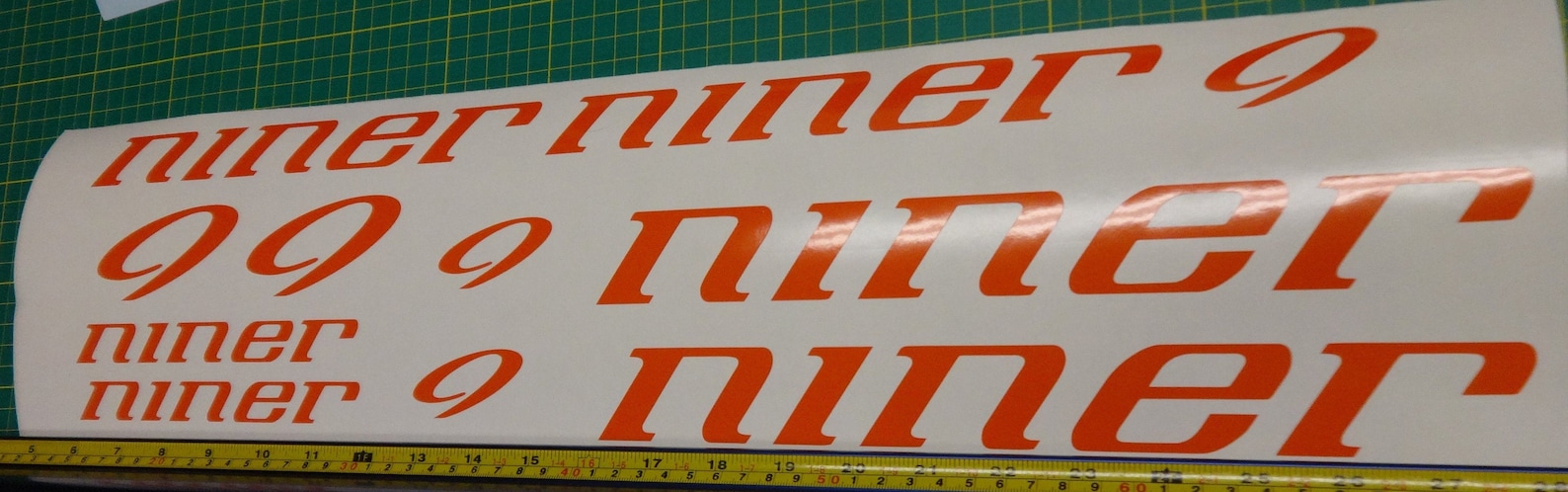 Custom Made Niner Style Bike Frame Decals Stickers. Made From - Etsy
