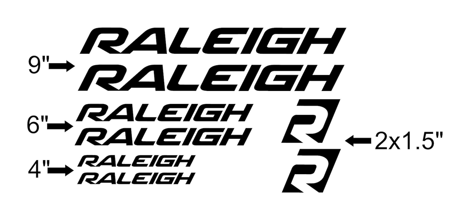 Custom Made Raleigh Style Bike Frame Decals Stickers. Made | Etsy
