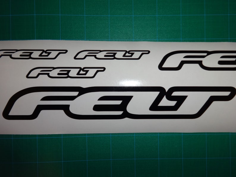 Custom Made Felt Style Bike Frame Decals Stickers. Made From - Etsy