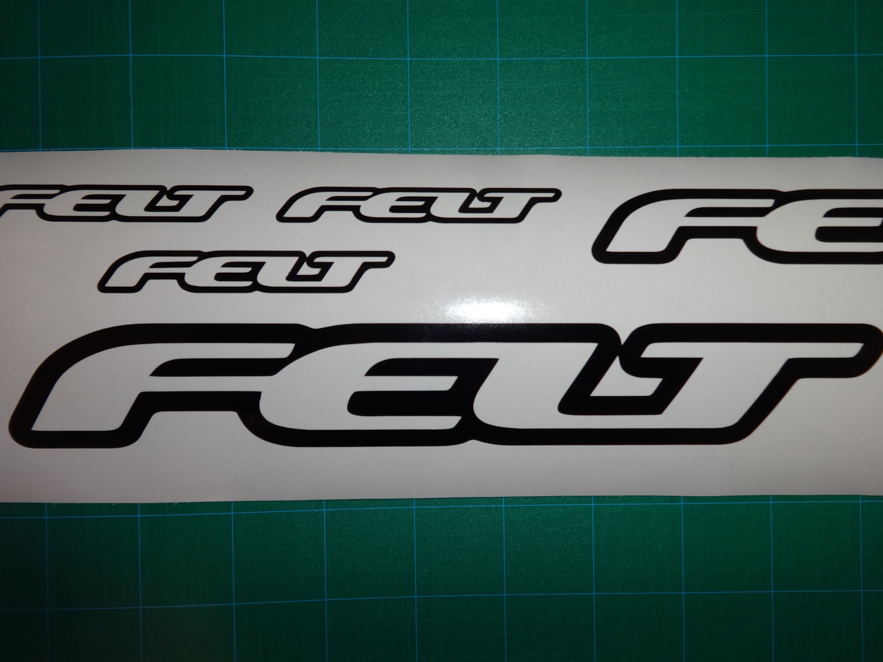 Custom Made Felt Style Bike Frame Decals Stickers. Made From | Etsy