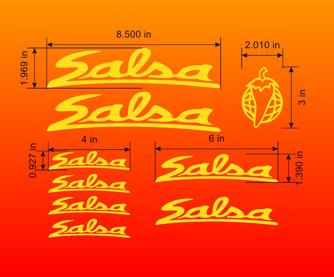 Custom Made Salsa Frame Decals Stickers. Die-cut From High Quality ...