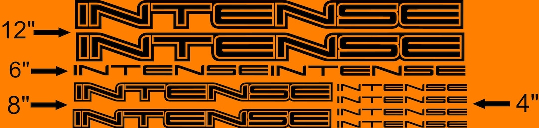 Custom Made Intense Style Bike Frame Decals Stickers. Made From High ...