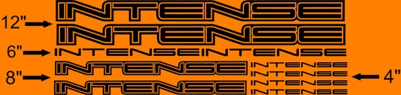 Custom Made Intense Style Bike Frame Decals Stickers. Made - Etsy