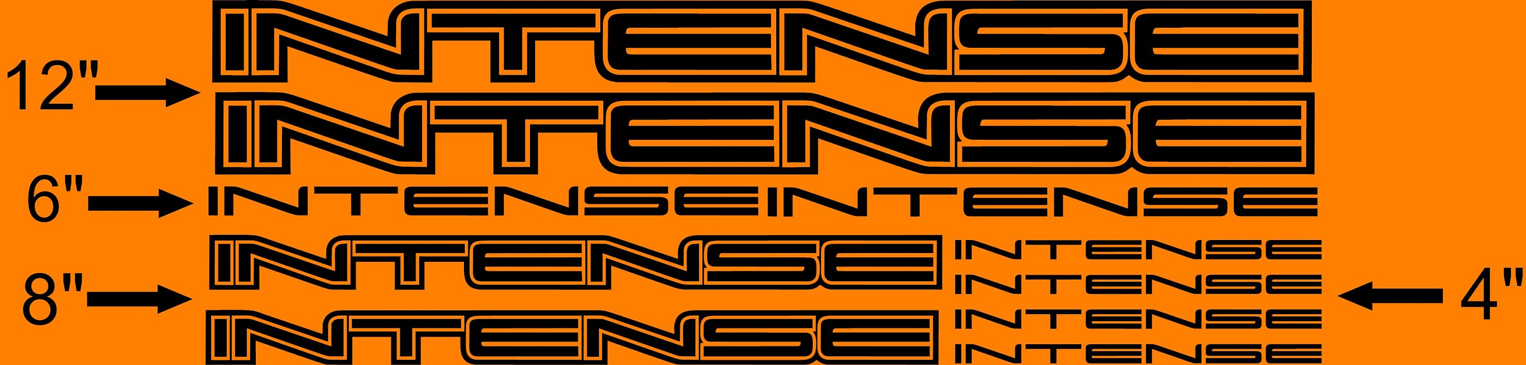 Custom Made Intense Style Bike Frame Decals Stickers. Made - Etsy