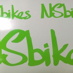 Custom Made NS Bikes Style Bike Frame Decals Stickers. Made From High ...