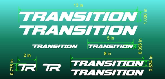 Custom Made Transition Bike Frame Decals Stickers. Made From - Etsy