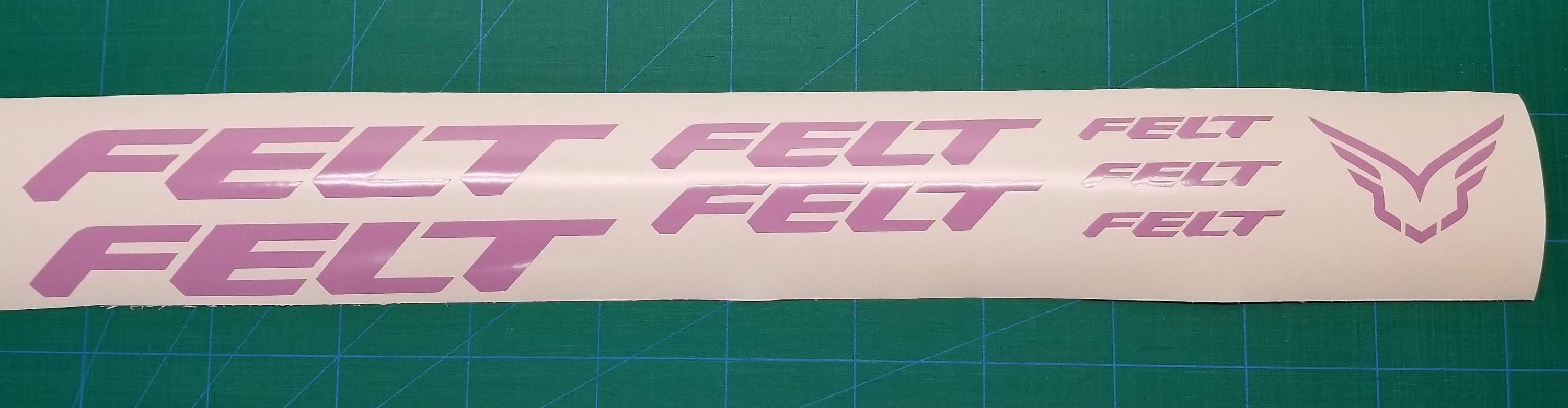 Custom Made Felt Style Bike Frame Decals Stickers. Made From | Etsy