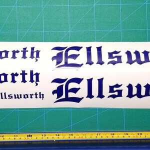 Custom Made Ellsworth Style Bike Frame Decals Stickers. Made From High ...
