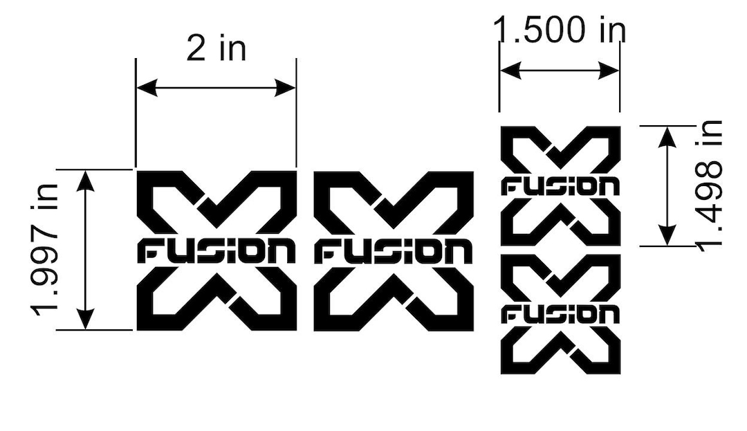 X-fusion Logo Decals Stickers. Frame Fork Shock. Lots of Colors to ...