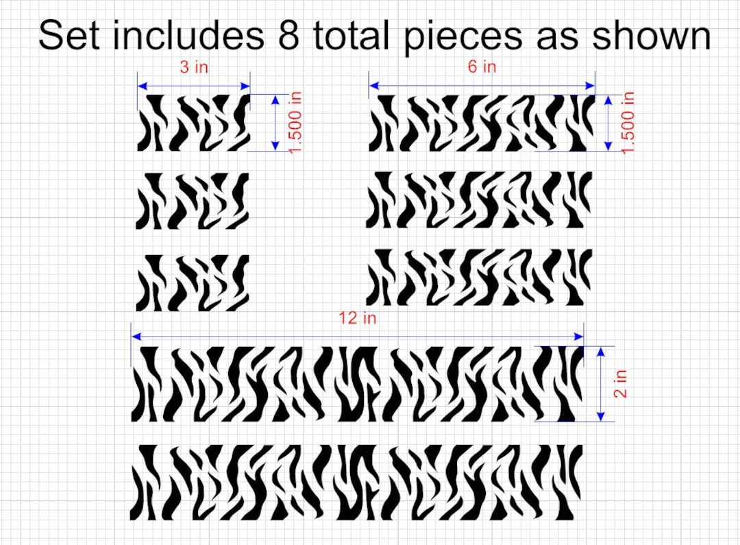 Tiger Stripes Bike Frame Accent Kit Decals Stickers. Made for Mountain ...