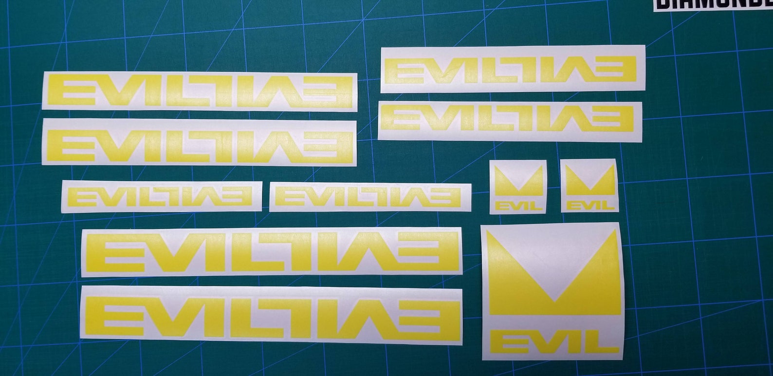 Custom Evil Bikes Frame Decals Stickers. Made From High Quality Vinyl ...