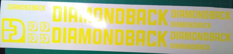 Custom Made Diamondback Style Bike Frame Decals Stickers. Made From ...