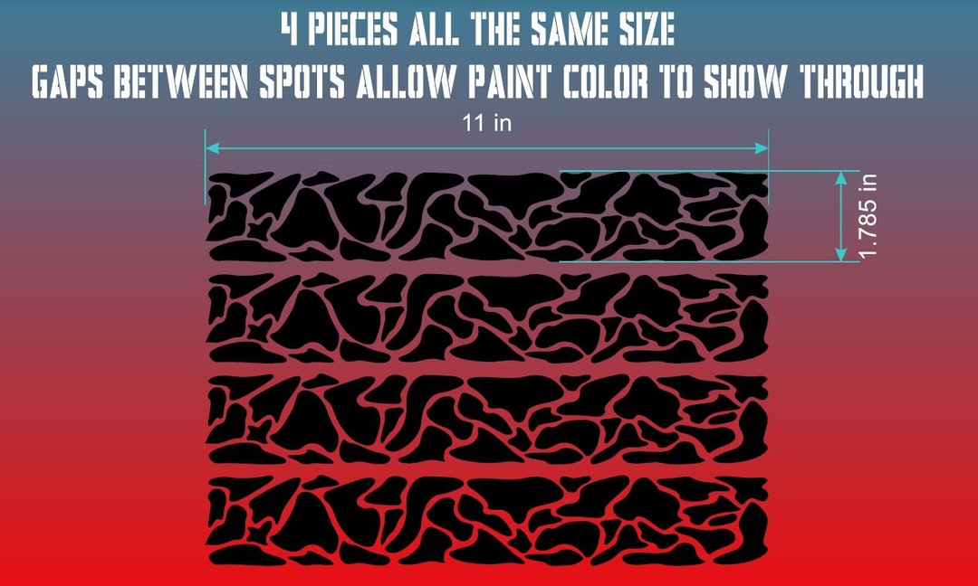 Custom Camouflage Camo Frame Decal Sticker Set of 4. for Bike Frames ...