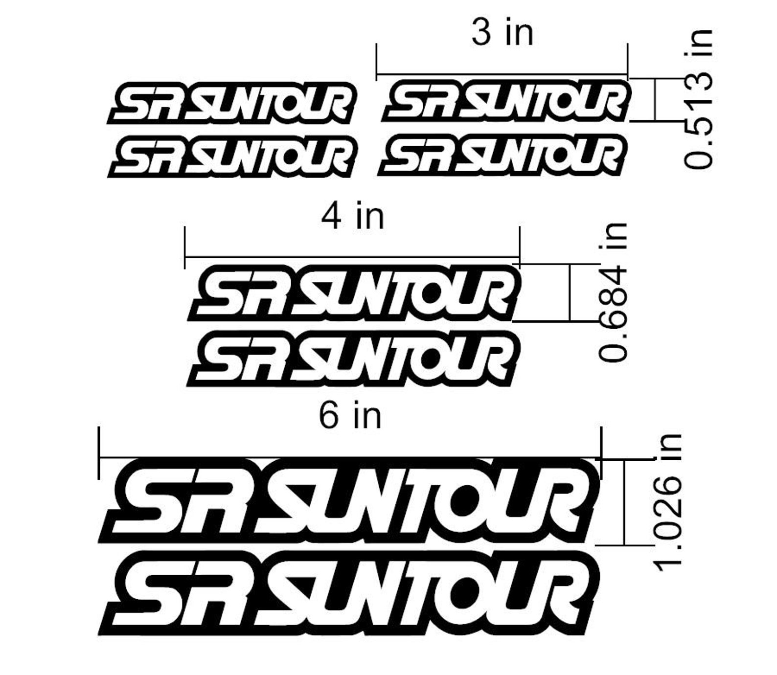 SR Suntour Logo Decals Stickers. Frame Fork Shock Wheels. Lots - Etsy