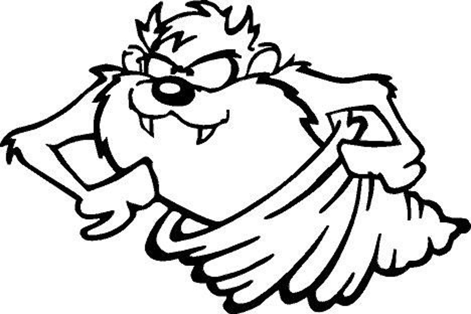 Taz the Tasmanian Devil Looney Tunes Lettering Vinyl Decal | Etsy