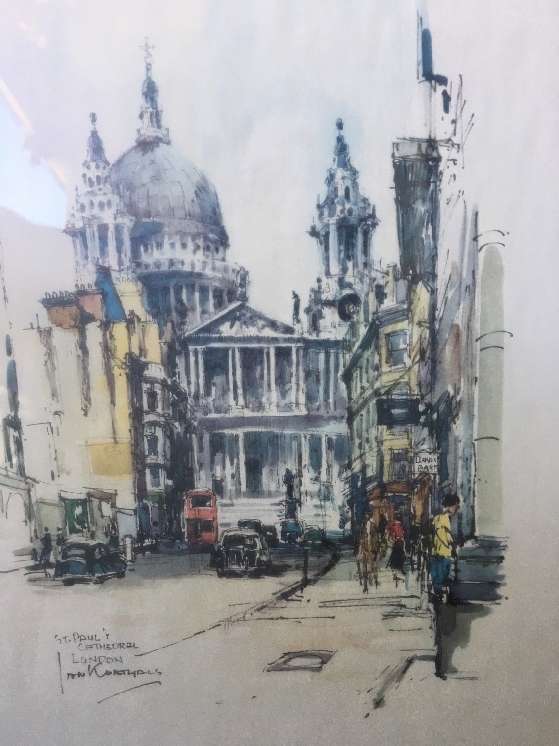Jan Korthals Framed Watercolor Prints. At. Pauls Cathedral - Etsy