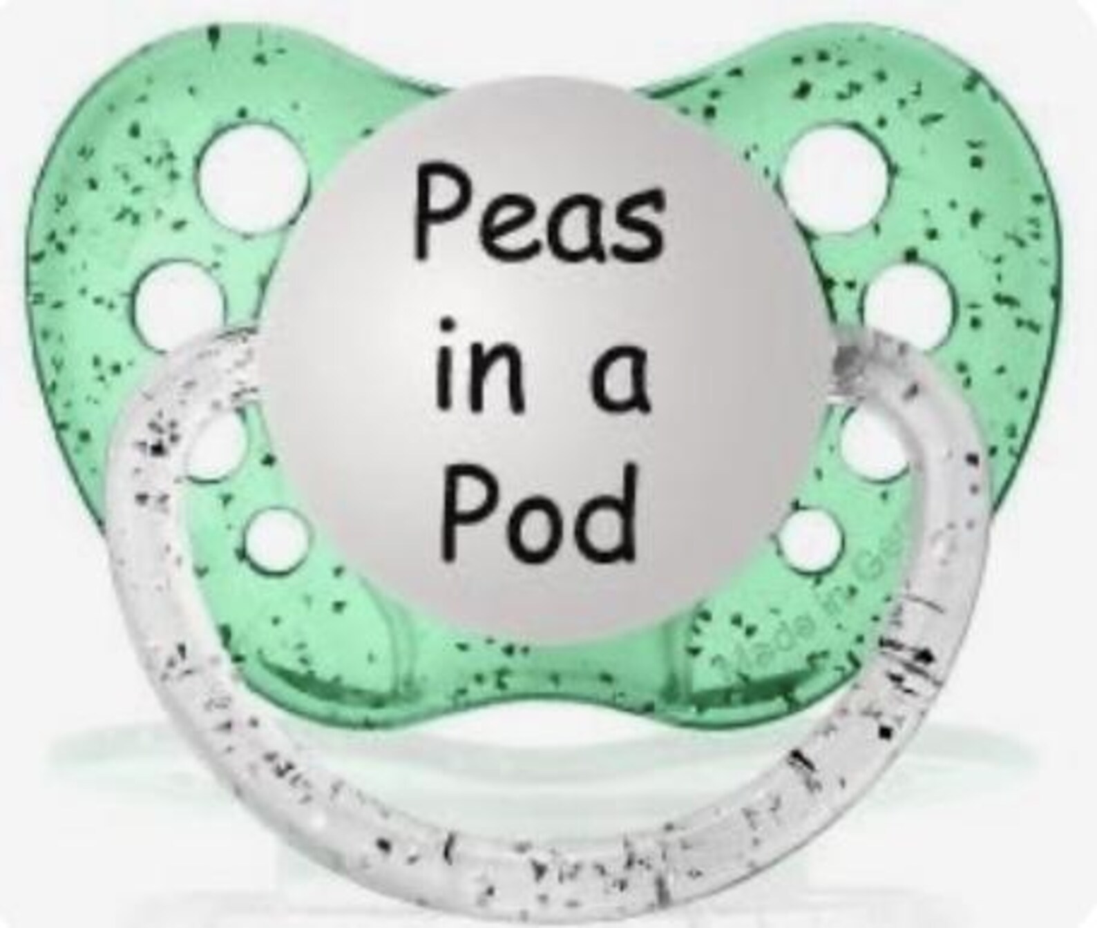 Peas in a Pod Pacifier Set- Twin Binkies, Unisex Twin Pacifiers, Twin ...