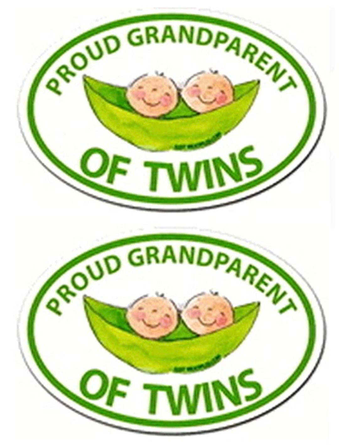 Proud Grandparent of Twins Magnets Set of 2, Twins Car Magnet, Twin ...