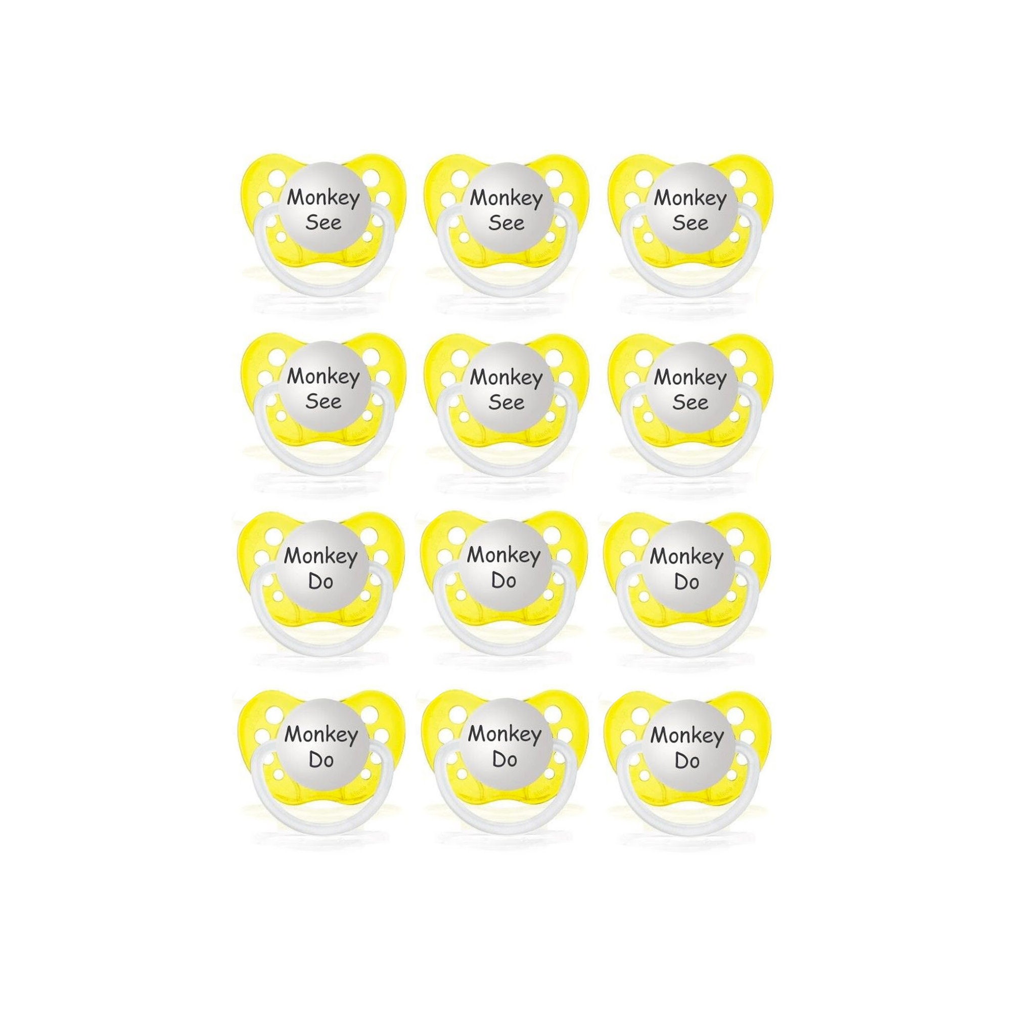 Monkey See and Monkey Do Twin Pacifiers 12-pack Twin Baby - Etsy