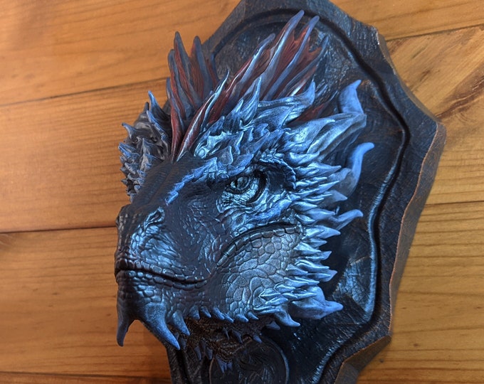 ANY COLOR or BLACK Dragon Head Wall Mount Faux Taxidermy by Wild Wall ...