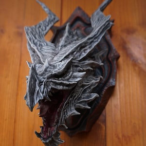 Alduin Dragon Head Wall Sculpture - Skyrim Fan Art - Etsy
