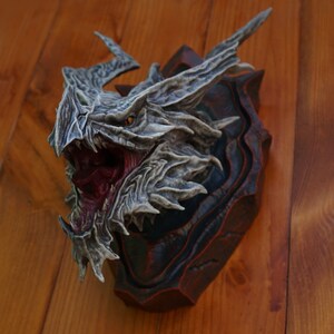 Alduin Dragon Head Wall Sculpture - Skyrim Fan Art - Etsy