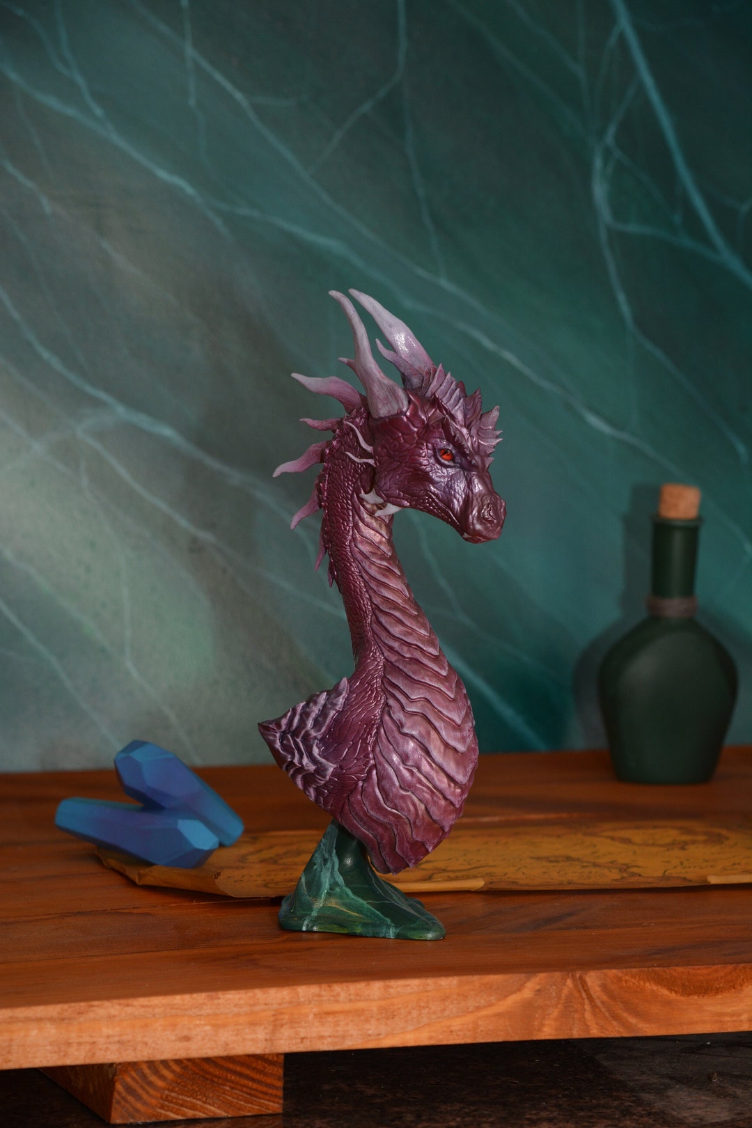 Red Dragon Thorn. Eragon. Table Dragon. Sculpture. Fantasy. - Etsy