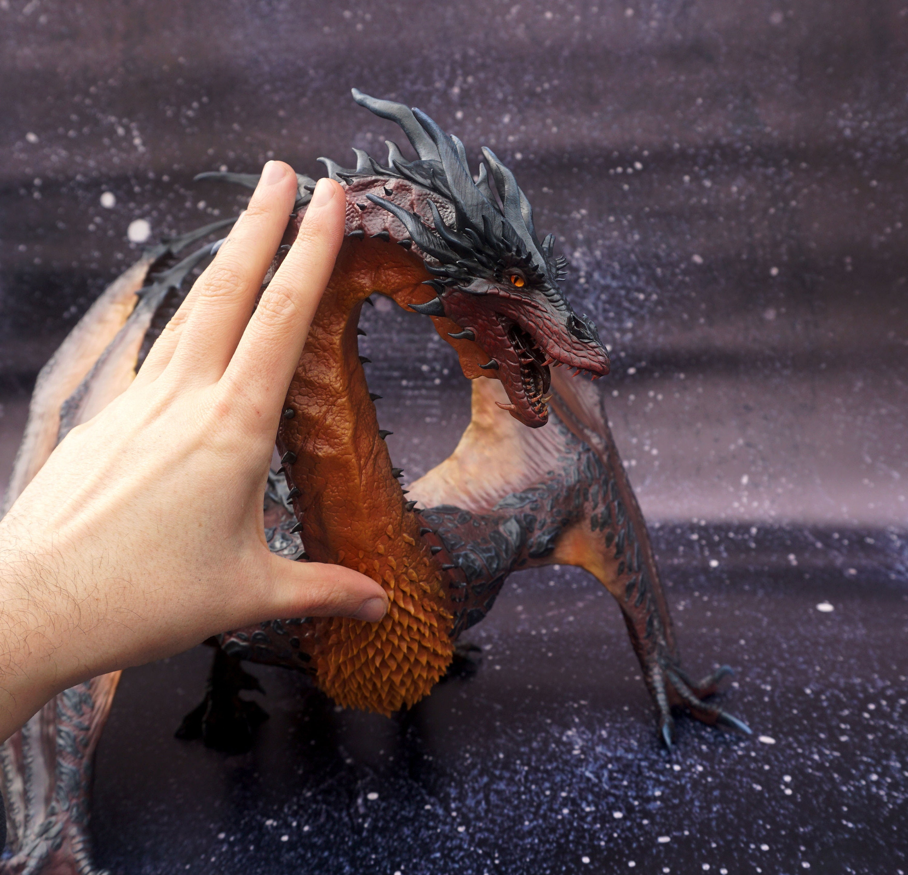 Handmade Smaug Dragon Sculpture: Custom Fan Art Figurine - Etsy