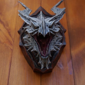 Alduin Dragon Head Wall Sculpture - Skyrim Fan Art - Etsy